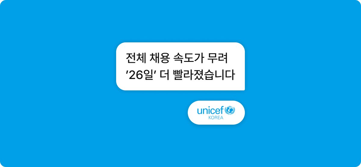 [유니세프] 채용 속도가 26일이나 더 빨라졌습니다 | 블로그 | 라운드HR